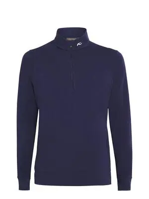 Kjus Pima Cotton Hollow Half-zip Top - Navy