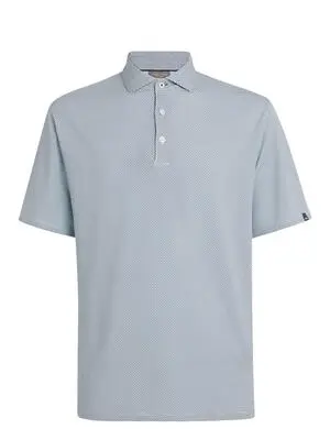 Kjus Pima Cotton Printed Hollow Polo Shirt - Blue