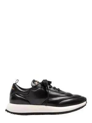 Officine Creative Solstice 101" Leather Lace Up Sneakers - Black