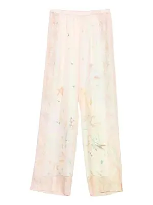 FORTE_FORTE Floral Print Wide Leg Trousers - Neutrals