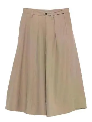 Brunello Cucinelli Pleated A-line Skirt - Brown