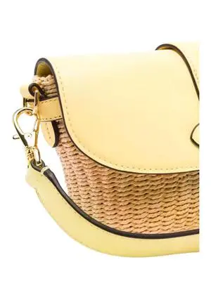 RALPH LAUREN Woven Flap Tote Bag