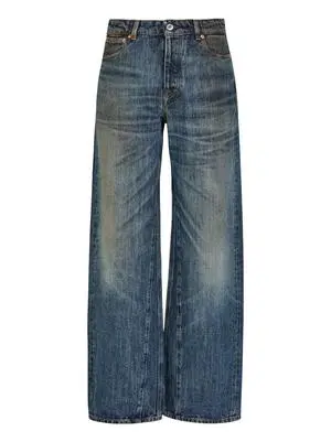 Our Legacy Treble Cut Wide-leg Jeans - Navy