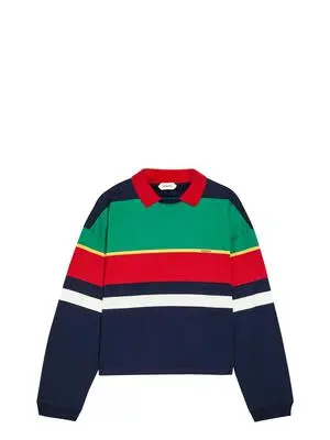 Versace Striped Cotton Polo Sweatshirt - Multicoloured 1