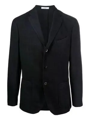 Boglioli Single-breasted Wool Blazer - Blue