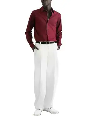 Dolce & Gabbana Logo-print Martini Poplin Shirt - Red