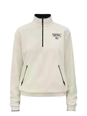 Sporty & Rich Sporty & Rich Half-Zip Fleece Jacket Neutrals