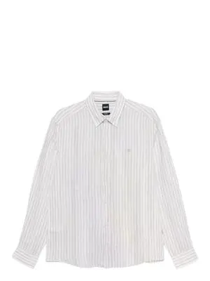 BOSS Striped Button-down Shirt - Neutrals