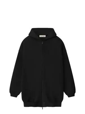 Fear Of God Long Sleeve Zip Up Hoodie - Black
