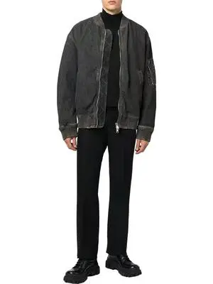 DIESEL® D-weltik Denim Bomber Jacket - Black