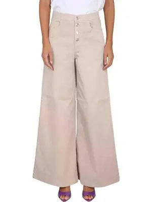 DEPARTMENT 5 Yoko Buttoned Wide Trousers - Neutrals