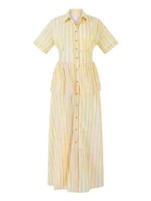 Rosie Assoulin Boogie Woogie Bugle Shirt Dress - Yellow