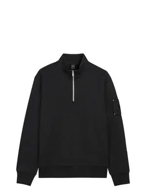 Moose Knuckles Hartsfield Half-zip Cotton Sweatshirt - Black