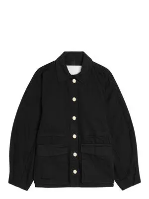 RÙADH Denim Drawstring Jacket - Black