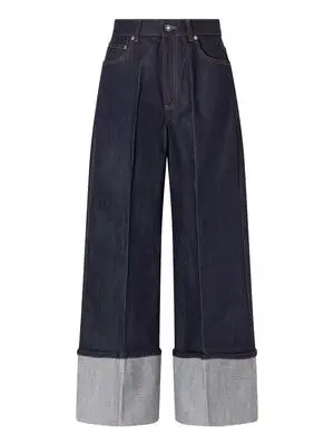Givenchy Creased Wide-leg Denim Jeans - Blue