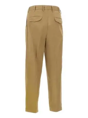 MYTHS Pleated Flap Trousers - Neutrals