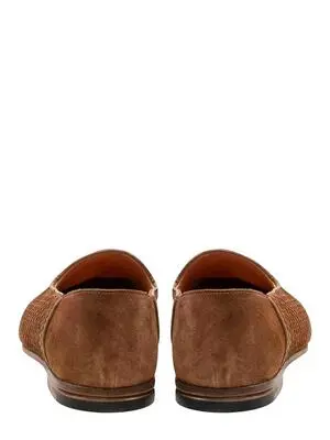 Premiata Interwoven Suede Loafers - Brown