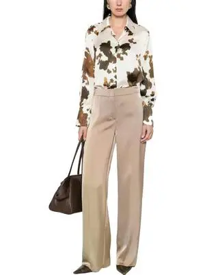 PENNYBLACK Pennyblack Sand Beige Wide-Leg Trousers