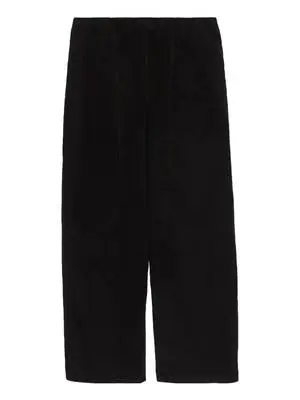 Bimba Y Lola Straight-leg Trousers With Elasticated Waistband - Black