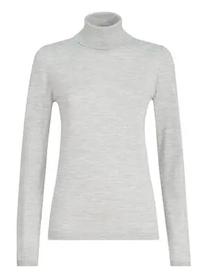 Brunello Cucinelli Cashmere-silk Rollneck Sweater - Grey
