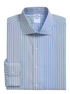 Brooks Brothers Striped Cotton Shirt Blue