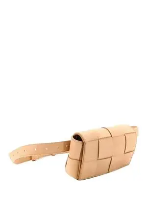 Bottega Veneta Cassette Maxi Intrecciato Leather Belt Bag - Neutrals