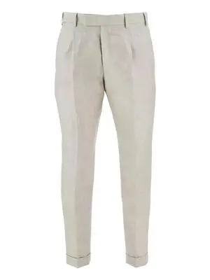 PT TORINO Pleated Tailored Trousers - Neutrals