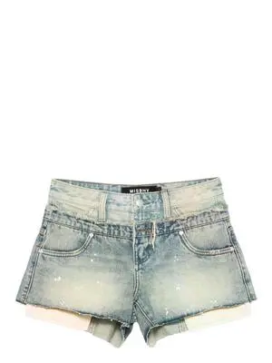 MISBHV Frayed Denim Shorts - Blue
