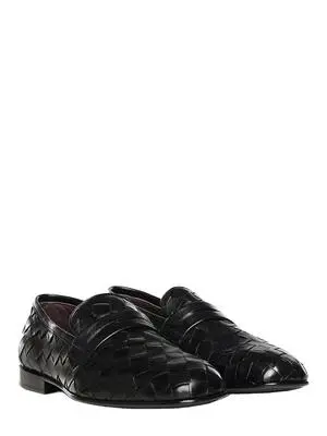 GALIANO Galliano Woven Leather Loafers