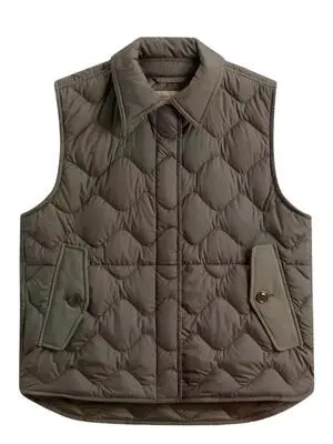 Woolrich Heritage Quilted Buttoned Gilet - Green
