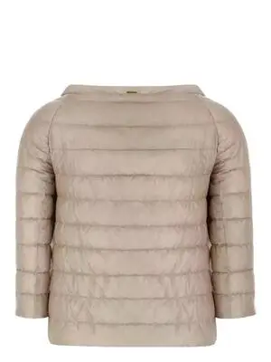 Herno Quilted Jacket With Three-quarter Sleeves - Neutrals