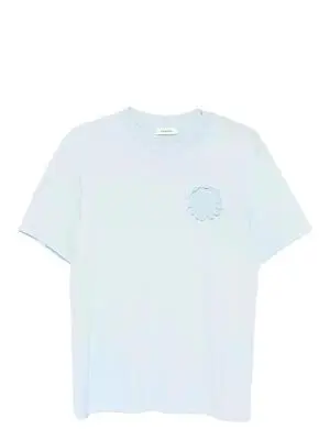 Sandro Cotton Crochet Flower T-shirt Neutrals