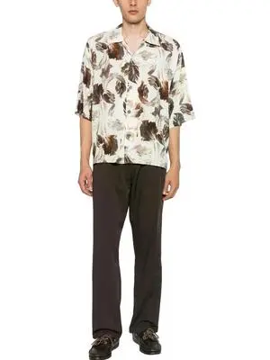 Imperial Pleated Design Trousers - Brown