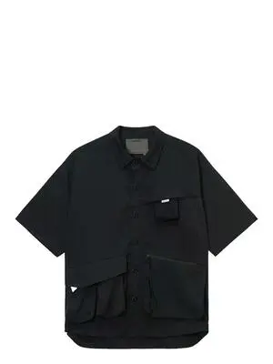 MUSIUM DIV. Short Sleeve Button Shirt - Black