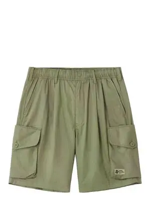 FINGERCROXX Elasticated Waist Cargo Shorts - Green