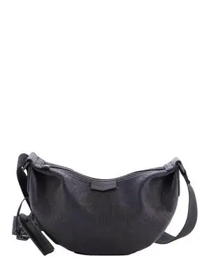 LOUIS VUITTON Monogram Shadow Leather Hamac Pm Hobo Bag - Black