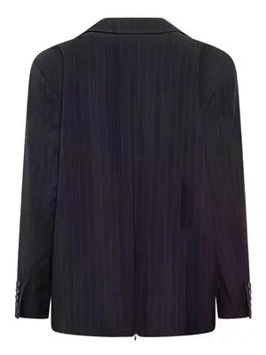 LE SULLY STUDIO Pinstripe Button Jacket - Blue