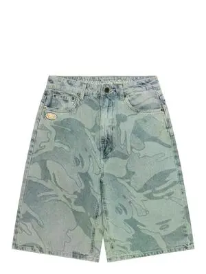 AAPE BY *A BATHING APE Logo-embroidery Shorts - Blue