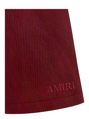 Amiri Embroidered Track Shorts - Red