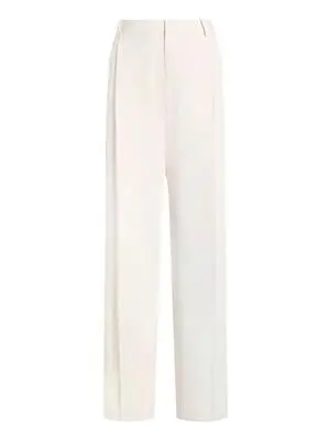 Proenza Schouler Clementina Twill Pleated Trousers - Neutrals