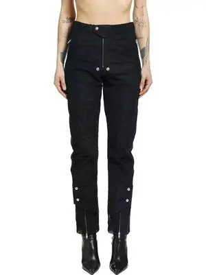 Rick Owens Zip Trousers - Black