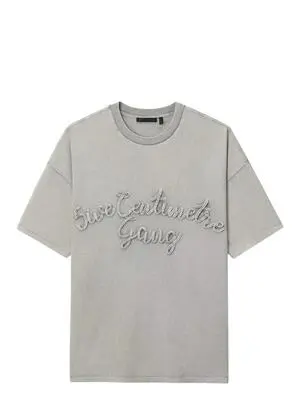 FIVE CM Embroidered T-shirt - Grey
