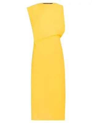 Jacquemus La Robe Drap Draped Midi Dress - Yellow