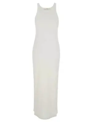 JUCCA Ribbed Knit Maxi Dress - White