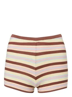 Faithfull The Brand Playa Striped Cotton-blend Shorts - Multicoloured