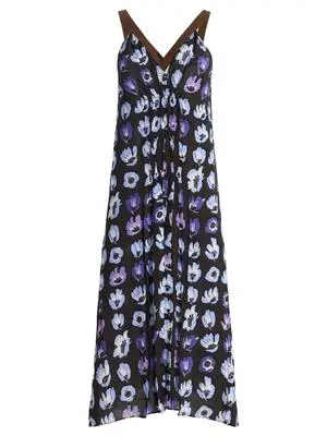 Prada Floral Marocaine Midi Dress - Blue