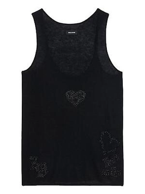 Zadig&Voltaire Embellished Cashmere Vest - Black