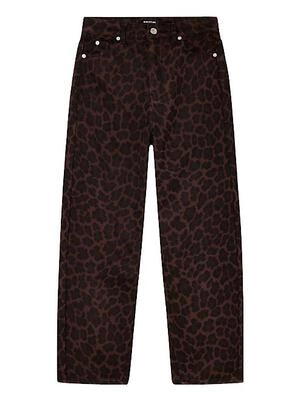 Whistles Leopard-print Barrel-leg Jean - Multi-coloured