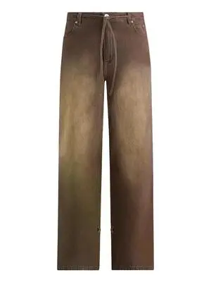 Manière De Voir Faye Tie-waist Wide-leg Jeans - Brown
