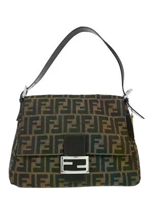 Fendi Zucca Monogram Shoulder Bag - Black